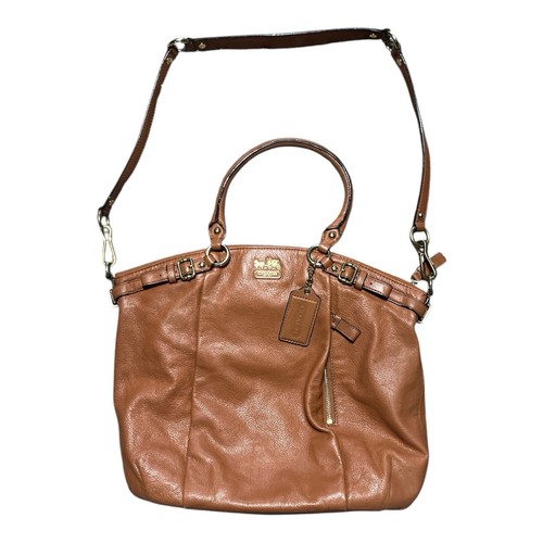Coach 18641 Madison Leather Lindsey Satchel Shoulder Bag Saffron | eBay