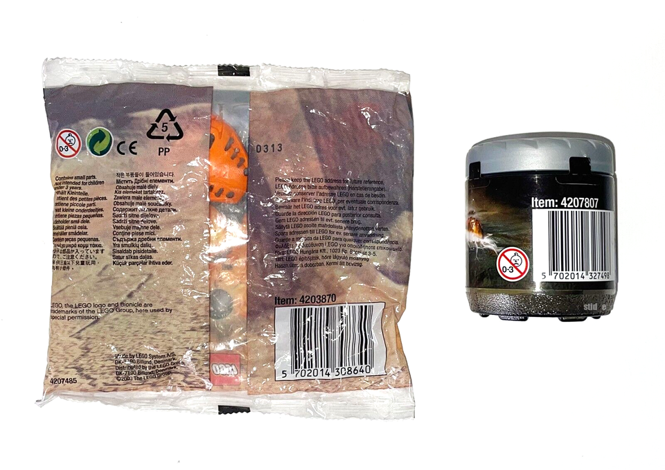 LEGO BIONICLE 8580 Kraata + 1441 Fikou | 2003 Factory Sealed New ...