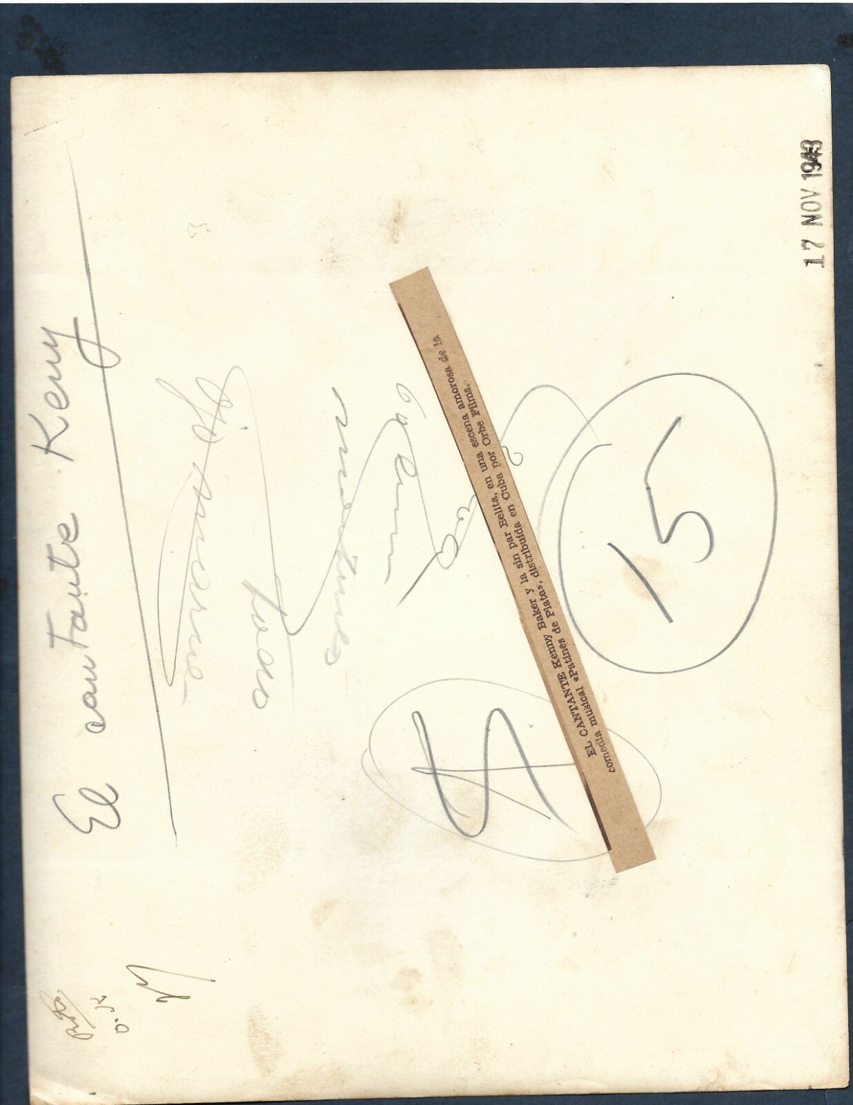 KENNY BAKER & PATRICIA MORISON PORTRAIT IN Silver Skates 1943 ORIG ...