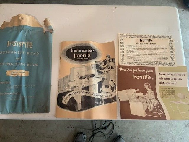 VINTAGE IRONRITE MODEL 85 MANGLE WITH ORIGINAL MANUAL AB 202126 | eBay