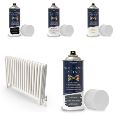 Radiator Aerosol Spray Paint Quick Drying Heat Resistant White Black ...