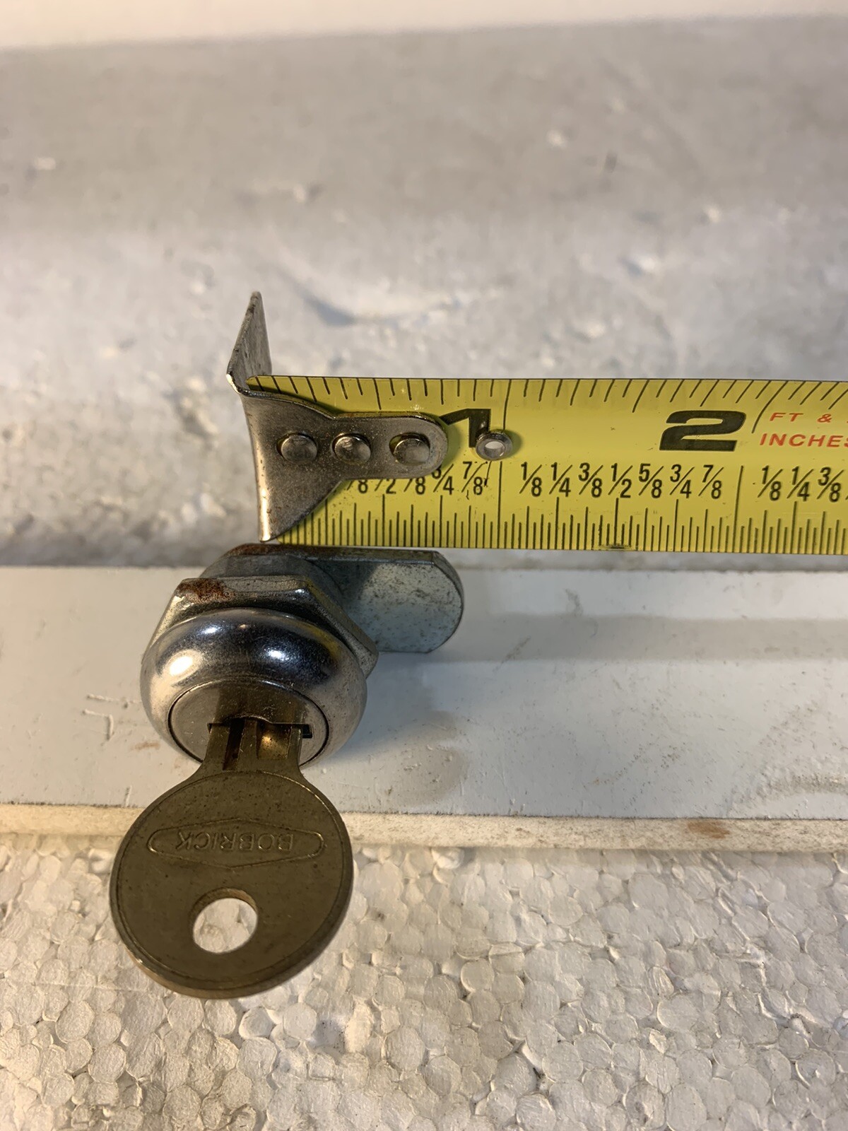 Waste Receptacle Lock with Key by Bobrick®- Cam Length 7/8” Key No.118 ...