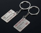 Lovers Credit Card Couple Keyrings Set Silver Metal Puzzle Keyrings Key ...