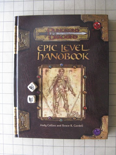 Autographed EPIC LEVEL HANDBOOK Olidimarra's Dice D&D 3.5 D20 Dungeons ...
