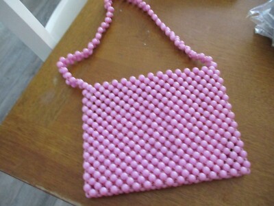 handbag purse vintage pink beads lady ellen british hong kong | eBay