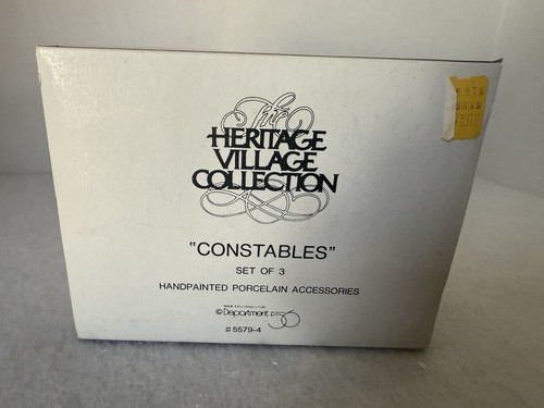 Dept 56 Heritage Village Constables w/box #5579-4 Set Of 3 Figurines | eBay