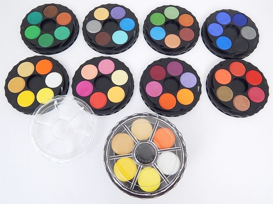 WATERCOLOR PAINT ROUND WHEEL SET STACKABLE KOH-I-NOOR 36 48 DISC | eBay UK