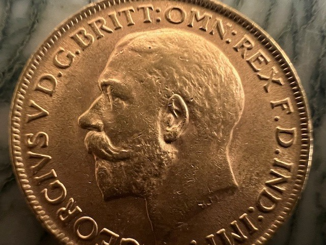 1911 Great Britain Gold Sovereign George V St George Dragon 22K Gold ...