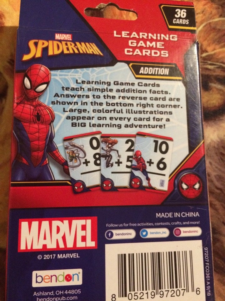 SPIDER-MAN Mathematics Addition Flash Game Deck | eBay