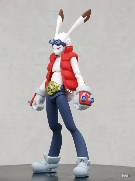 Summer Wars Figma 081# Ikezawa Kazuma Fighting King Rabbit Figure With ...