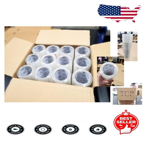 Durable Heavy Duty 3" Packing Tape Rolls - 12 x 60 Yards for Sealing ...