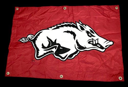 Arkansas Razorbacks Outdoor Flag 2ft x 3ft Tusk Fan Decor Man Cave Dorm ...