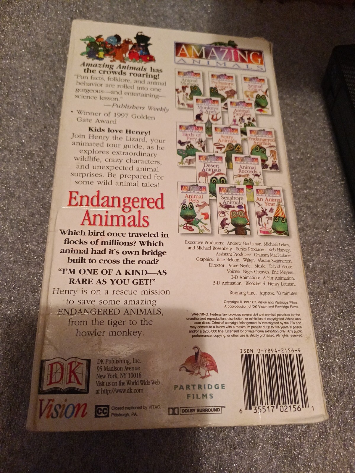 Amazing Animals: Endangered Animals (VHS, 1997) for sale online | eBay