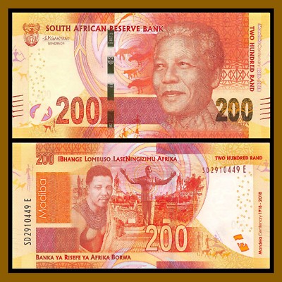 South Africa 200 Rand, 2018 P-New Young Mandela Centenary Comm. Unc | eBay