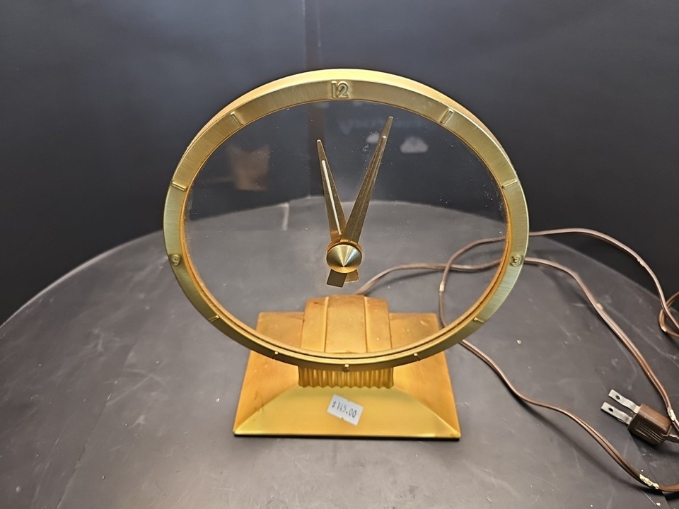 Vintage Jefferson Golden Hour Clock Wired , Works | eBay