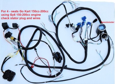 Go Kart Wire Harness | 150cc-200cc | GY6 Engine | 2 or 4 Seats ...