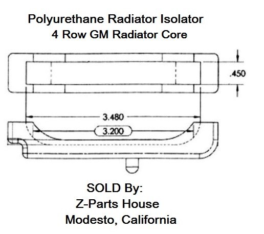 CHEVY GMC Truck (73-87) Polyurethane Radiator Isolators (4 Row Core) 3 ...