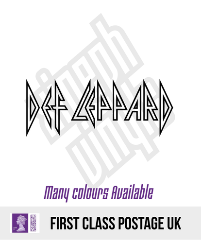 Def Leppard vinyl sticker decal car laptop band logo (window optional ...