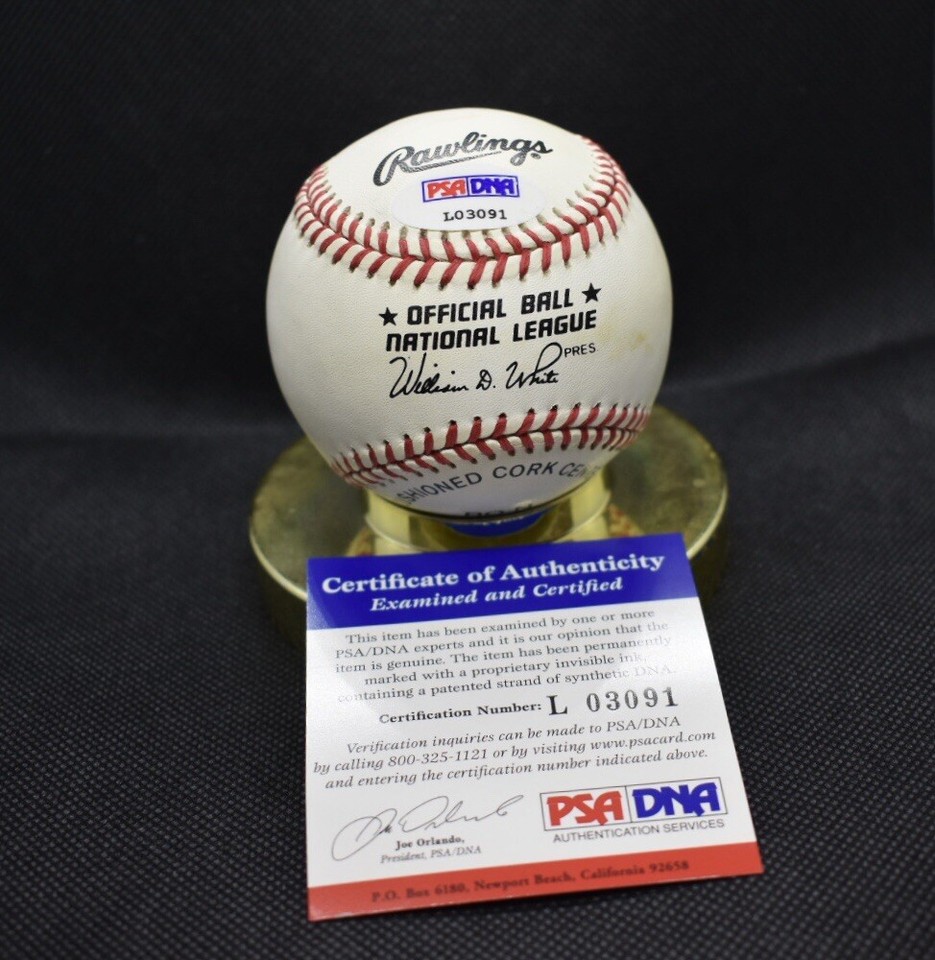 Bobby Morgan autographed NL White baseball. PSA authenticated. | eBay