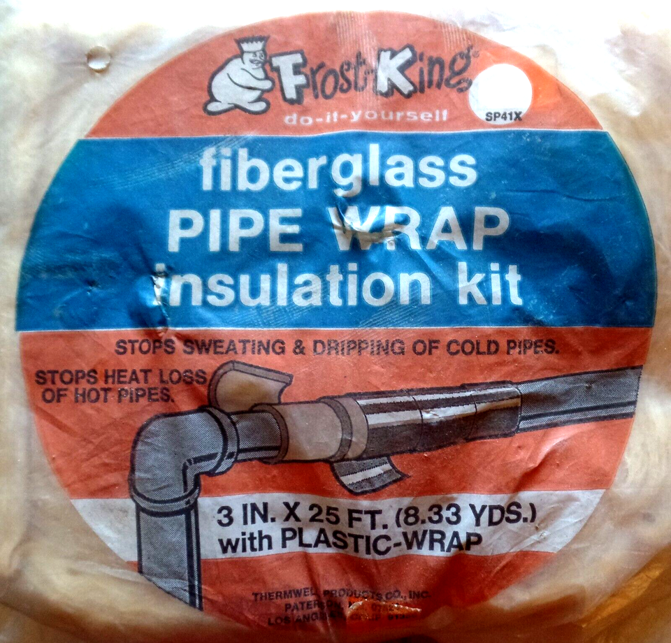 FROST KING Fiberglass PIPE WRAP Insulation Kit 3x25 | eBay