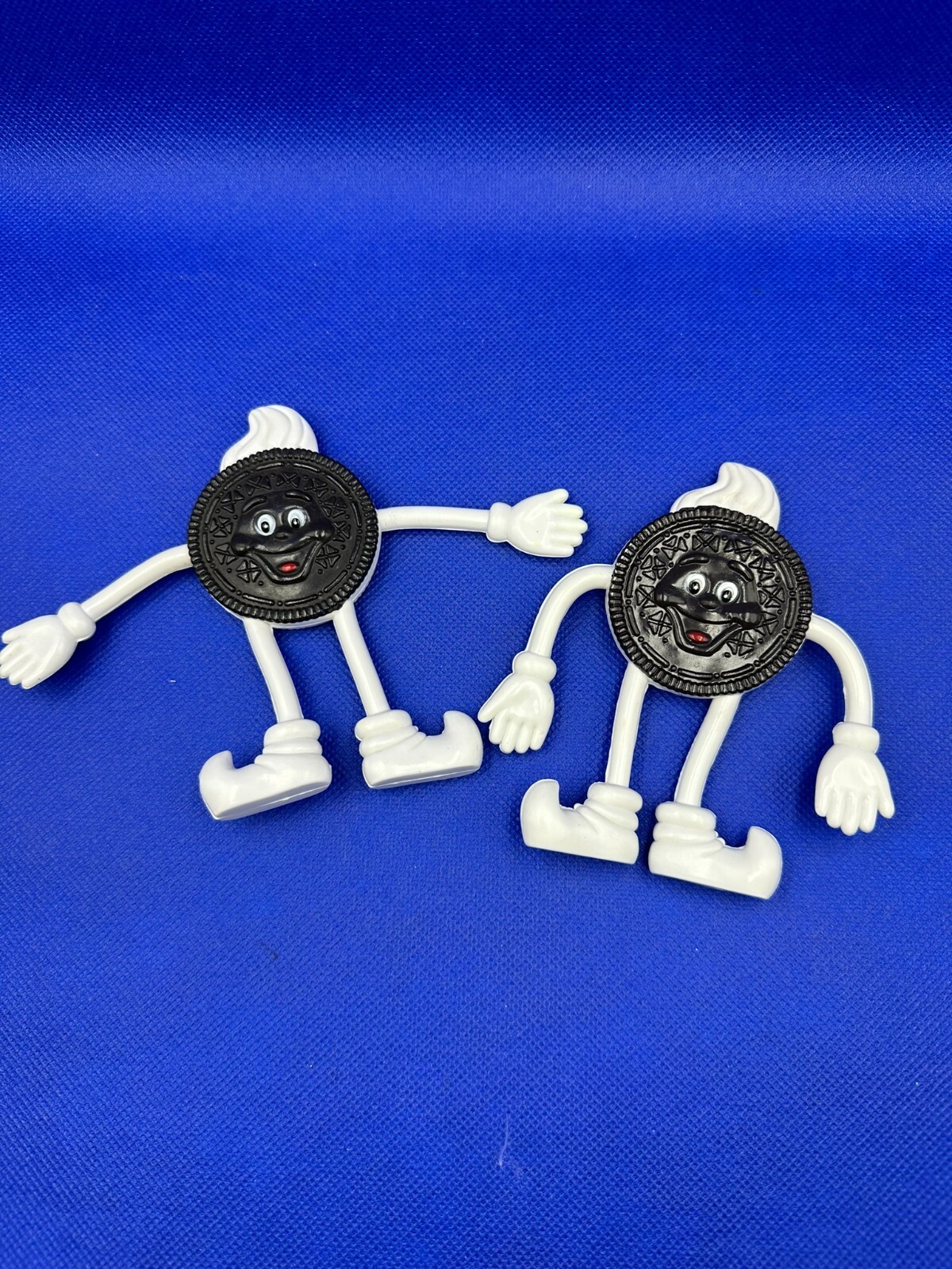 2 Vintage 1998 Nabisco Oreo Cookie 4.5" Figure Bendy Toy Bendable Man ...