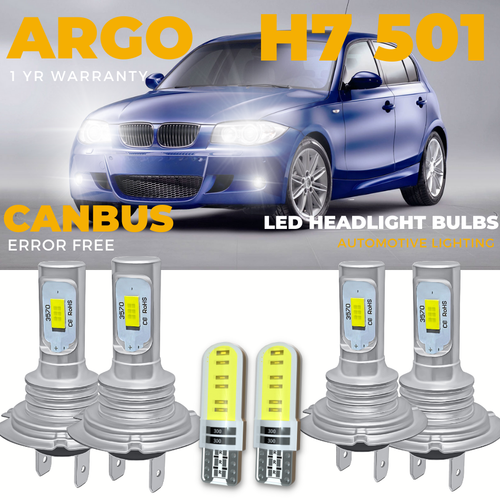 For Bmw 1 Series E87 Led Xenon White Canbus Headlight Side Light Bulbs ...