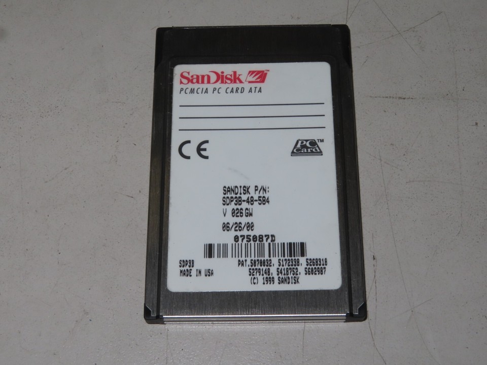 SANDISK SDP3B-48-584 48MB FLASHDISK PCMCIA PC CARD (CISCO 16-2116-01 ...