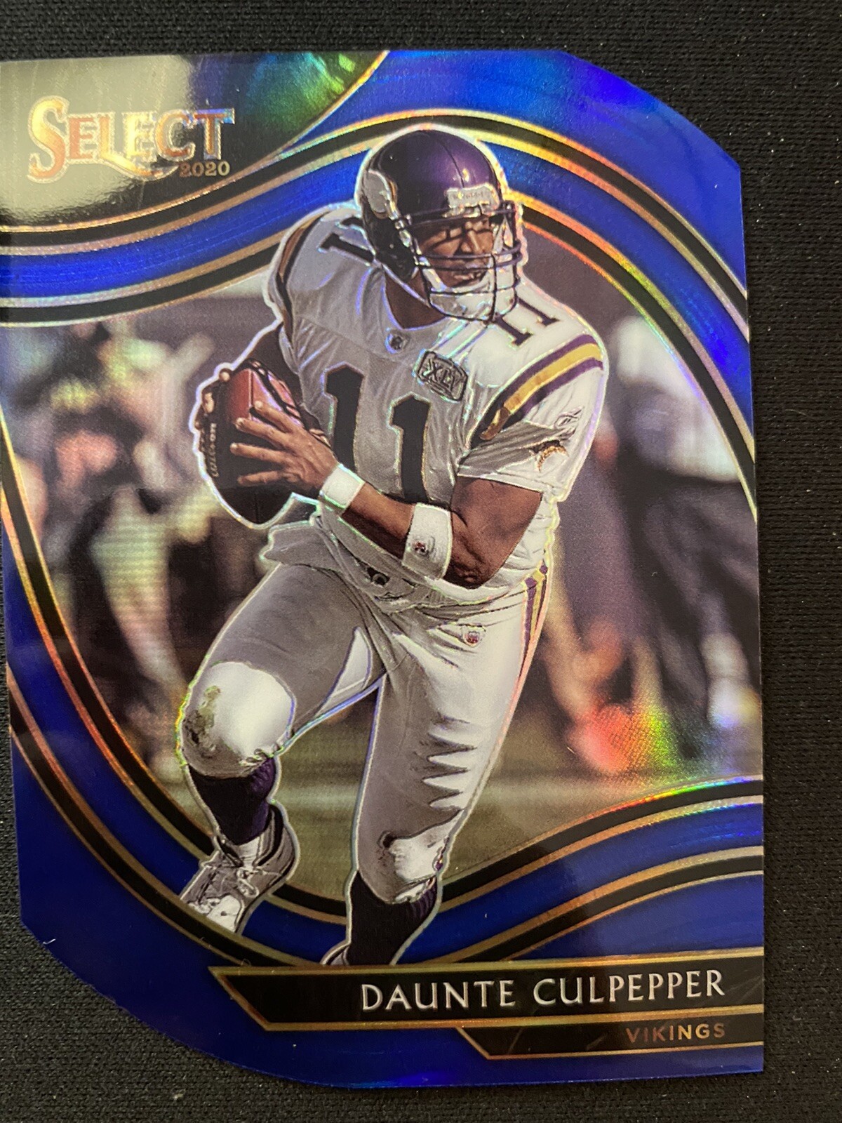 2020 Panini Select Field Level Blue Prizm Die-Cut Daunte Culpepper #342 ...