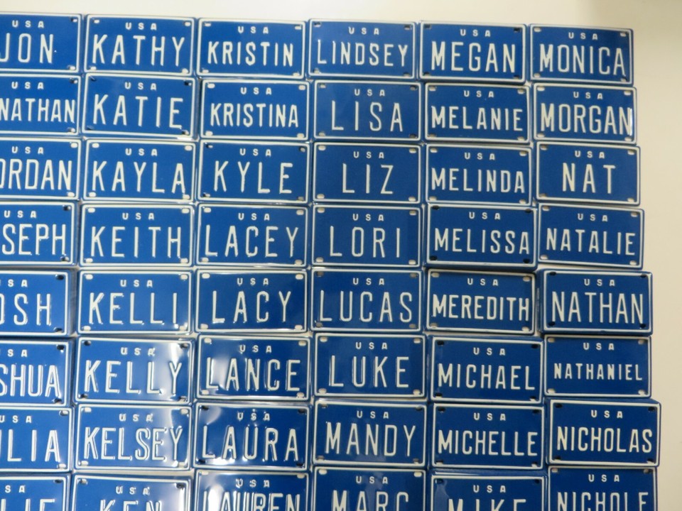 Vintage 70's USA Personalized YOUR NAME Bicycle Bike License Plates Tag ...