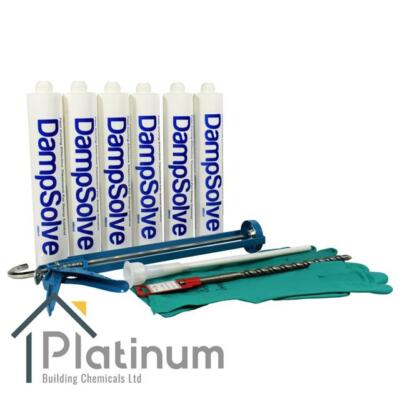 DAMPSOLVE Damp Proof Cream Kit (6 x 380ml Kit) | DPC Course Injection ...