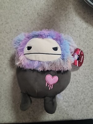 Squishmallow Frumpy the Salty Bigfoot Valentines 2025 Black Tie Dye 8 ...