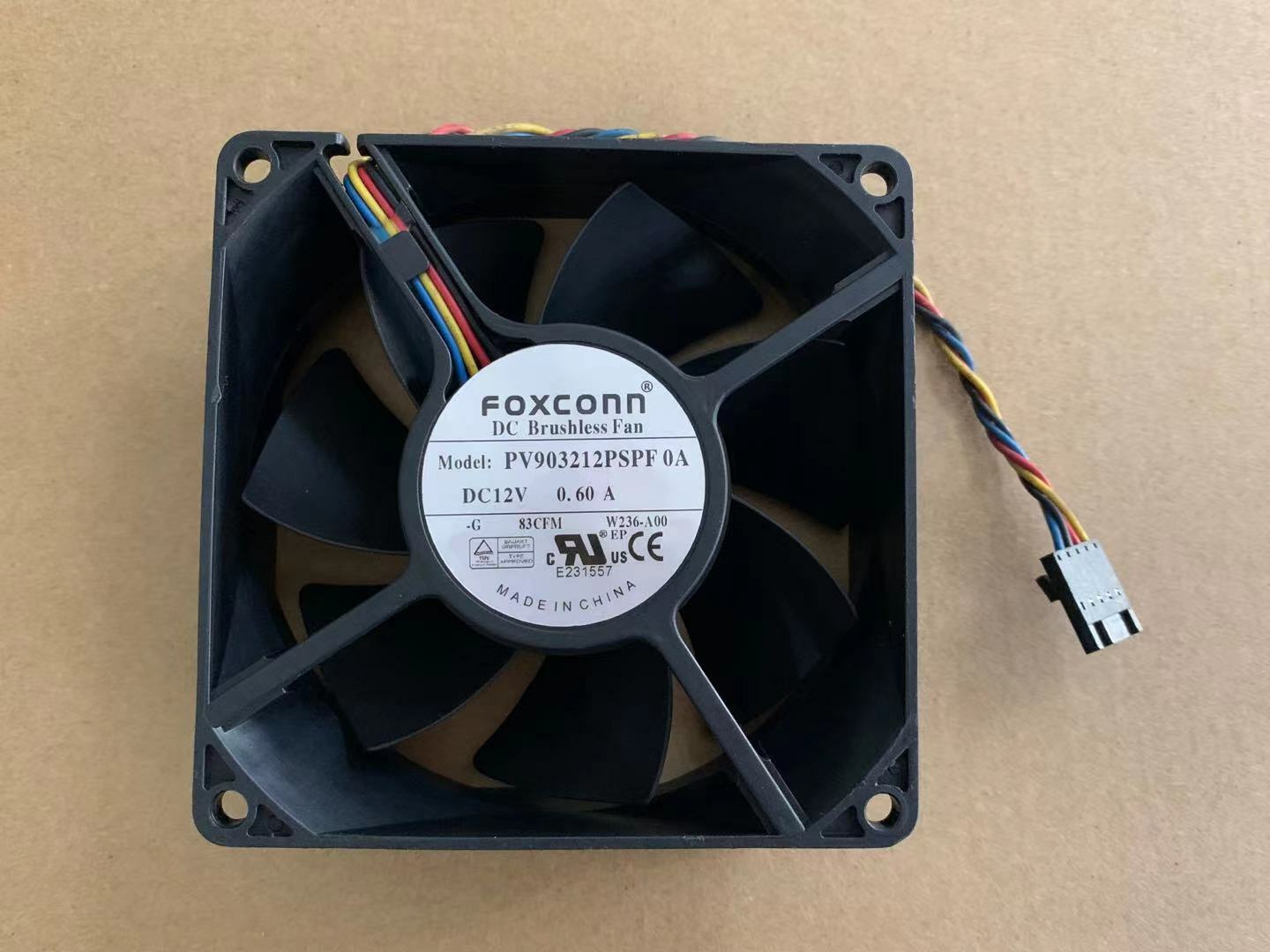 FOXCONN PV903212PSPF 0A 9232 9032 12V 0.6A 83CFM PWM axial fan WC236 ...