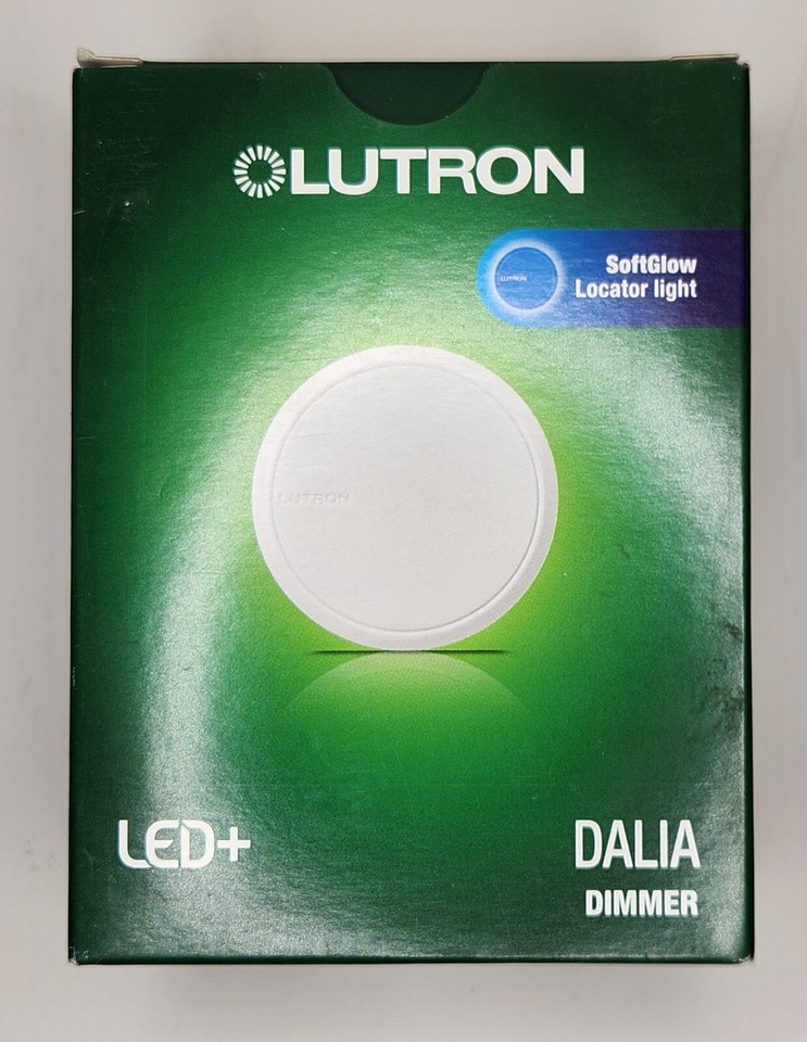 Lutron LED Softglow Dalia Dimmer RCL-153PNL-WH White Single Pole or 3 ...