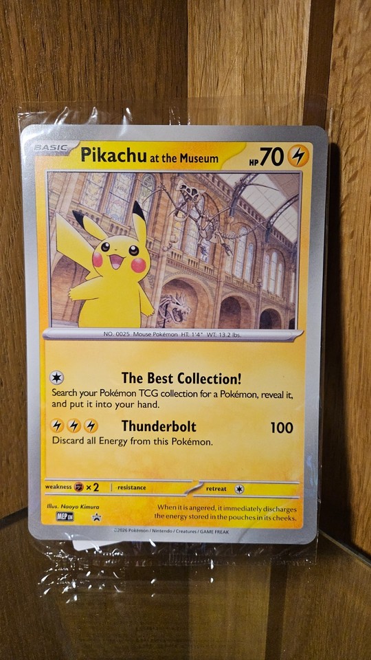 Pikachu At The Museum Natural History Museum Jumbo Pokemon Promo Card ...