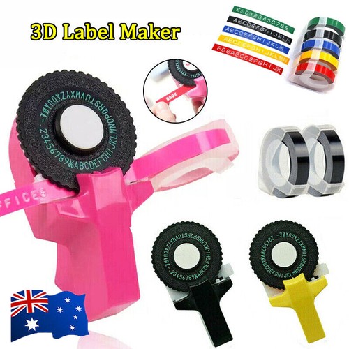 Embosser Tape 3D Embossing Label Maker Typewriter Printer DIY Machine ...