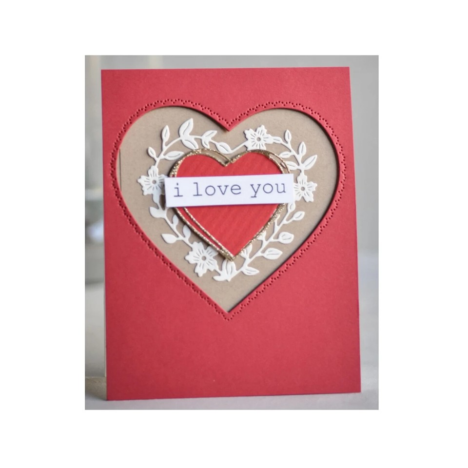 Memory Box Scallop Pinpoint Loving Heart Cut Out Metal Die **SALE ...