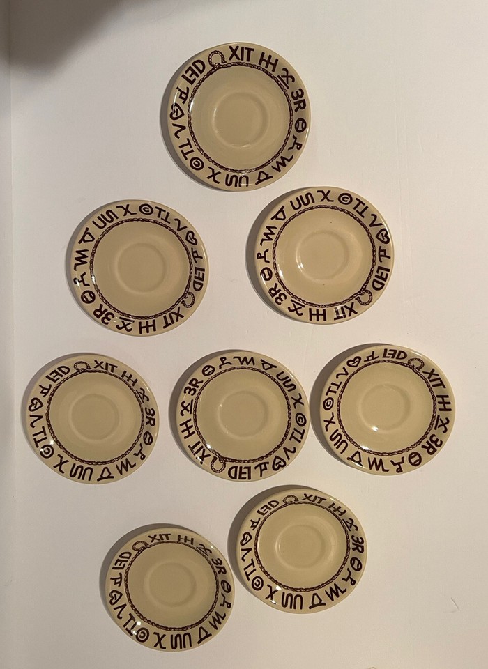 8 Westward Ho Rodeo Pattern Saucers by True West 1991 ~ SET | eBay