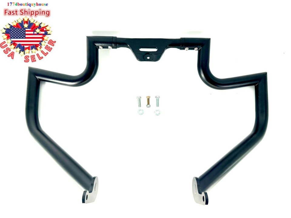 NEW Black Harley Softail Engine Guard BAR Street Bob Fat Boy Low Rider ...