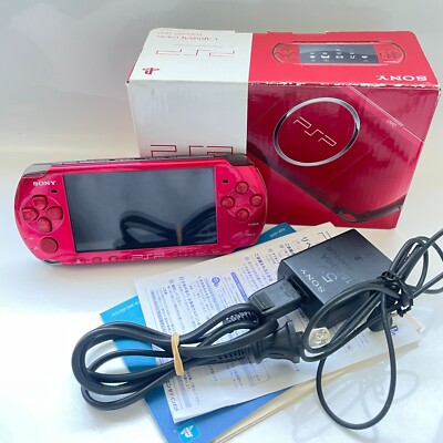 PSP-3000 Console Radiant Red Region Free japan SONY tested w/BOX | eBay