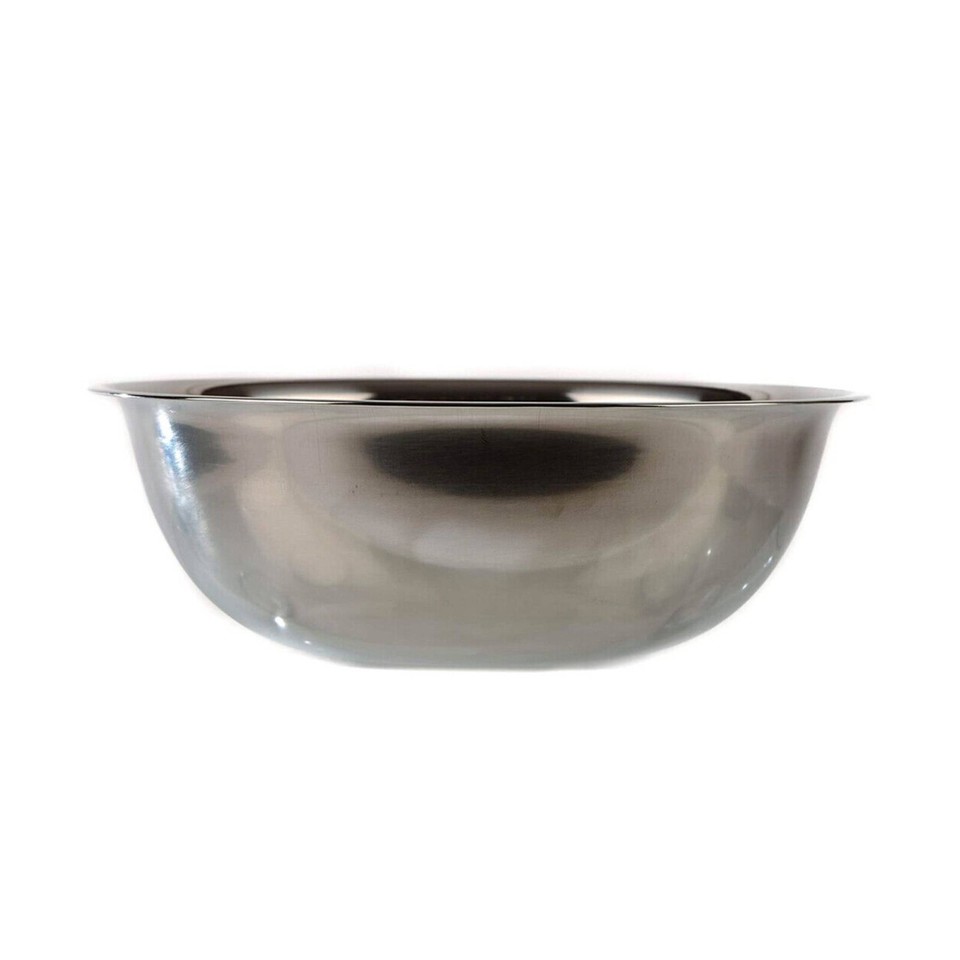 13 Quart Large Stainless Steel Mixing Bowl - Baking Bowl, Flat Base ...