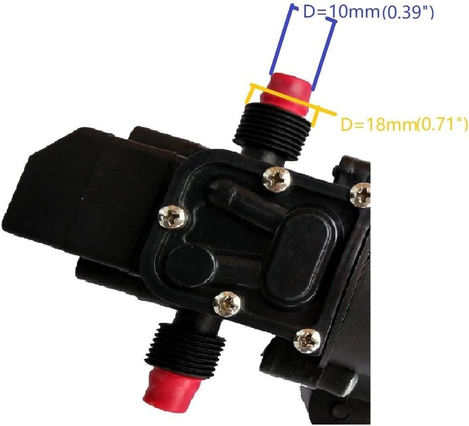 12V Water Pump 130PSI Self Priming Pump Diaphragm High Pressure ...