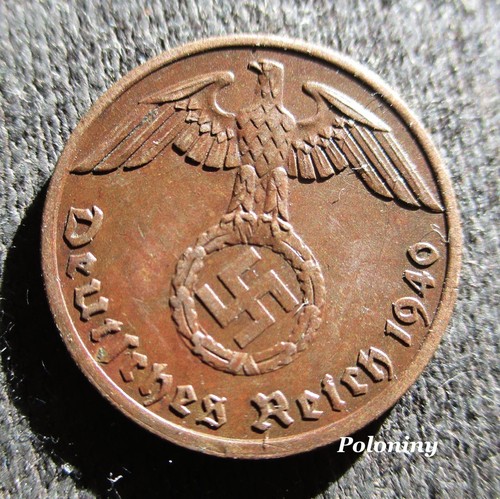 OLD COIN OF THIRD REICH NAZI GERMANY 1 REICHSPFENNIG 1940 A BERLIN ...