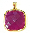 HSN Bellezza Jewelry Collection Bronze Red Quartzite Cushion Pendant | eBay