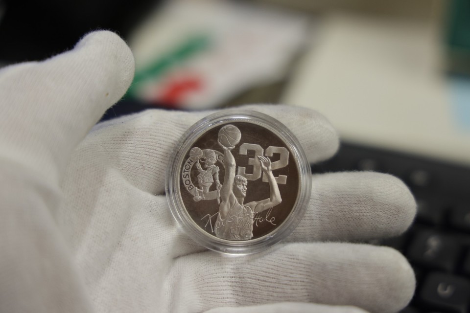 Vintage Balfour Kevin Mchale Boston Celtics Sterling Silver Coin/COA ...