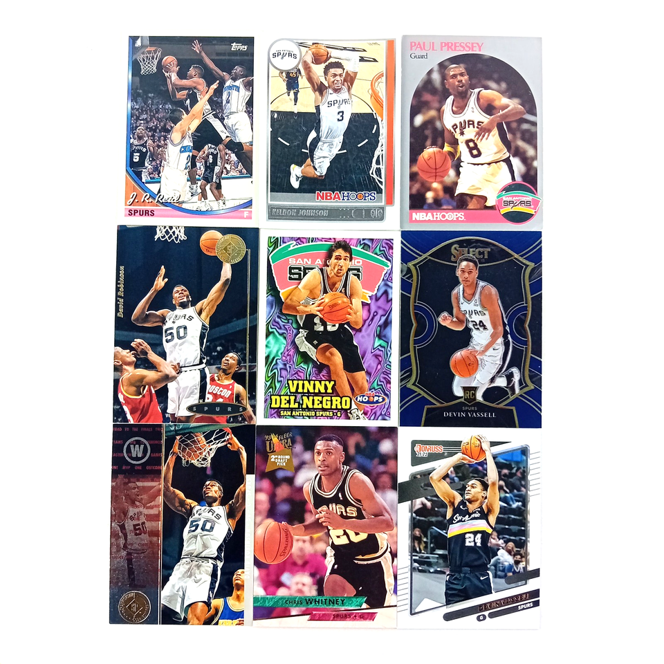 25 San Antonio Spurs Basketball Card Bundle Mixed Vintage Lot NBA Cards ...