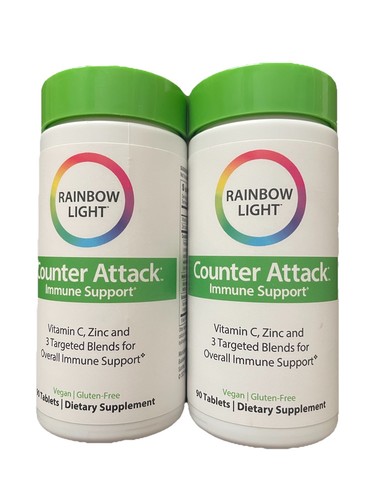 2 Rainbow Light Counter Attack Immune Support, Dietary 2X 90 Count 12/ ...
