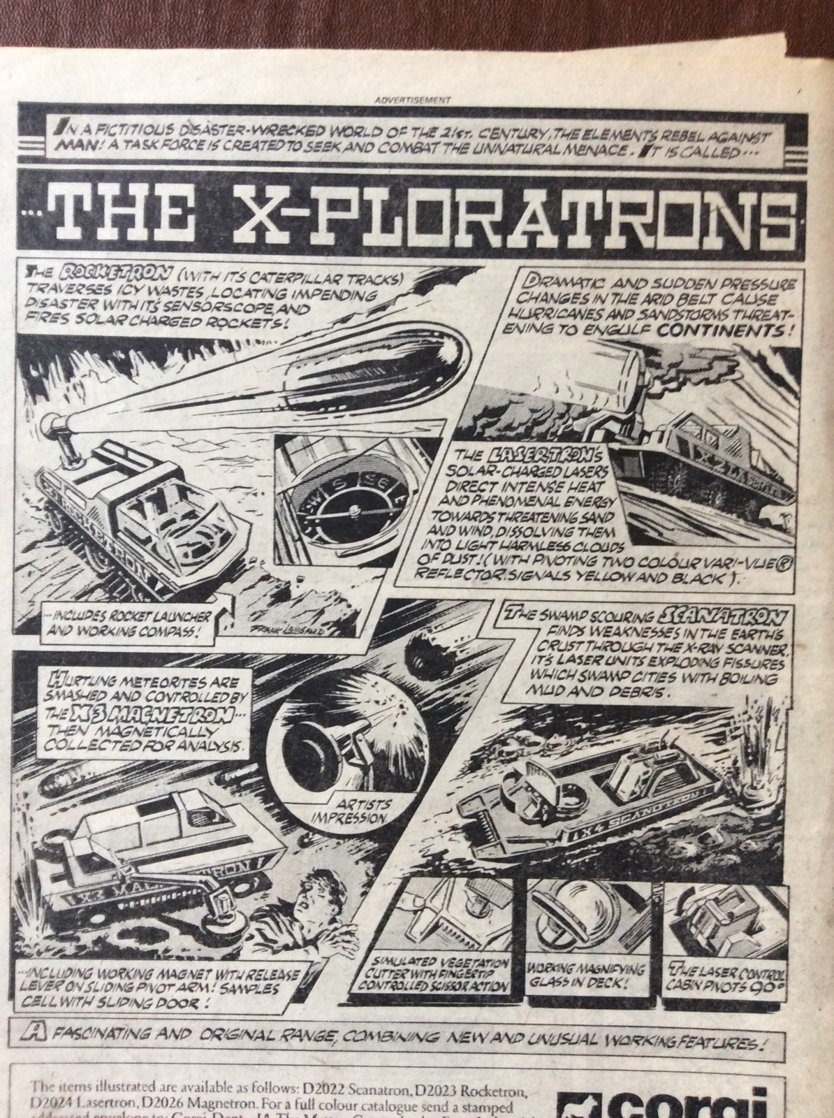 P4a Ephemera 1980s Advert Corgi The X Plorations Scanatron | eBay UK