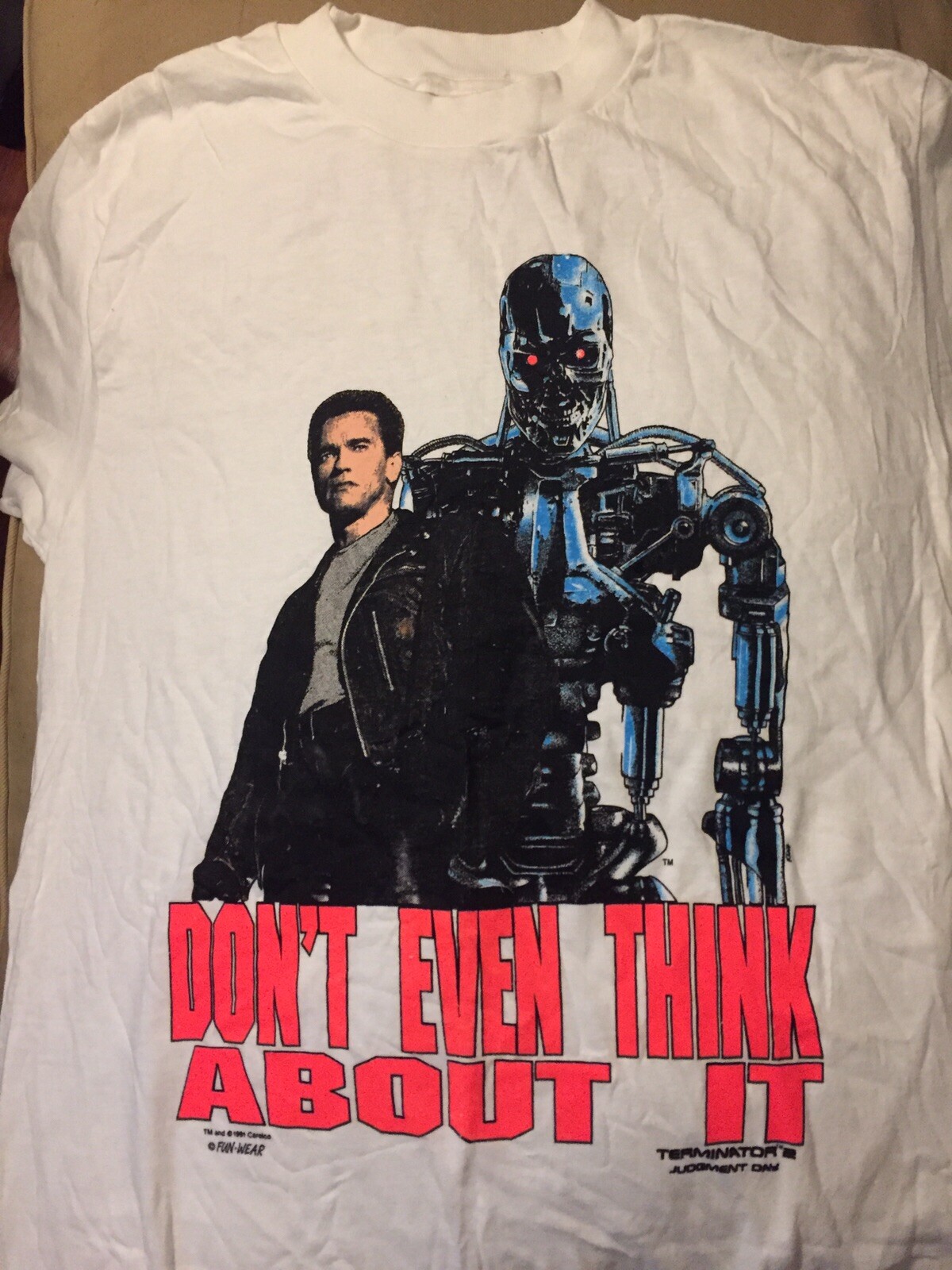 vintage terminator 2 shirt 1991 Carolco Large Rare - Gem