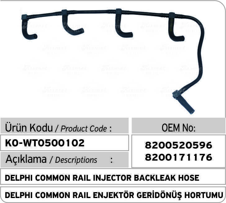Renault Clio Megane Scenic Kangoo Logan 1.5 DCI Fuel Pipe 8200520596 ...