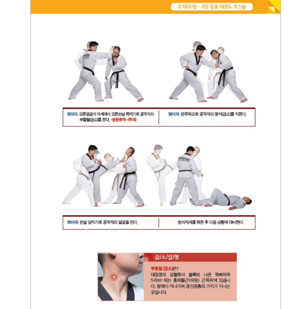 KTA Taekwondo Poomsae Self Defense Book Hoshinsul Korean Martial Art ...